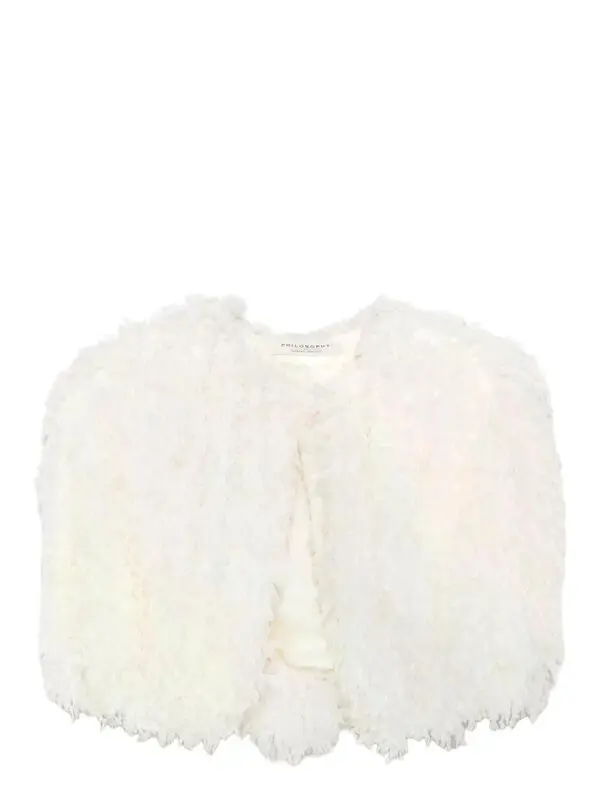 Philosophy Di Lorenzo Serafini Fringed Gilet - Neutrals
