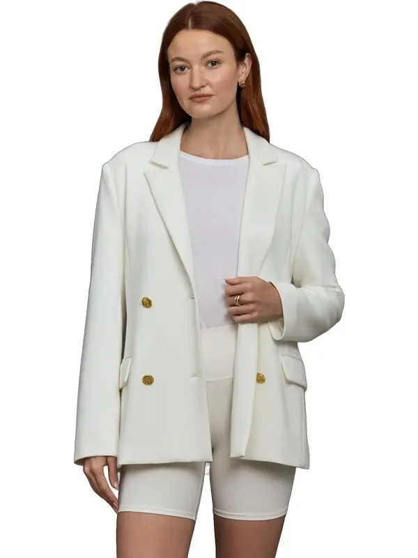Carbon38 Double Breasted Blazer - White