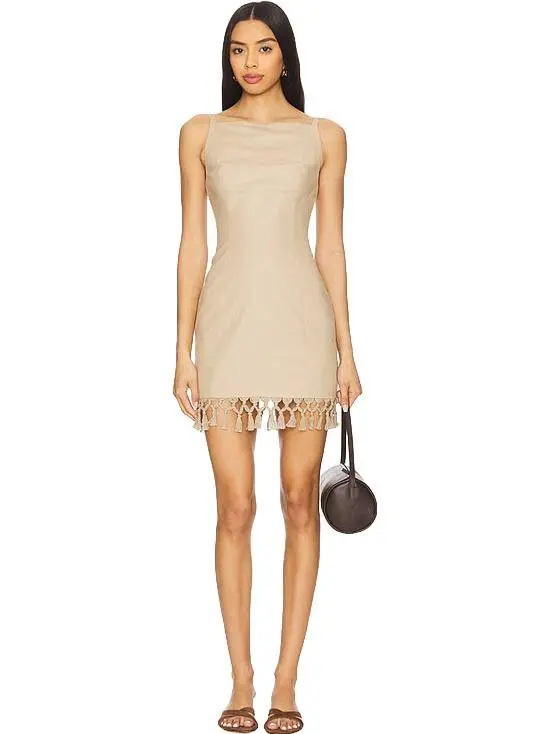 Tularosa Lexia Mini Dress - Beige