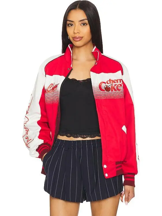 THE LAUNDRY ROOM Very Cherry Coke Racing Jacket - Red & White