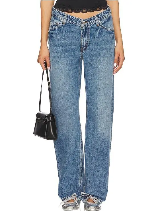LOVERS AND FRIENDS V Front Curve Jeans - Kiss Indigo