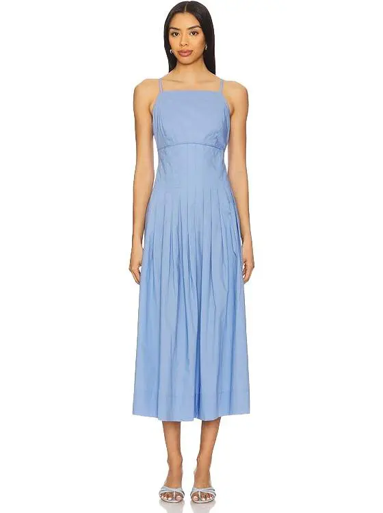 Minkpink Avalon Square Neck Midi Dress - Jacaranda Blue