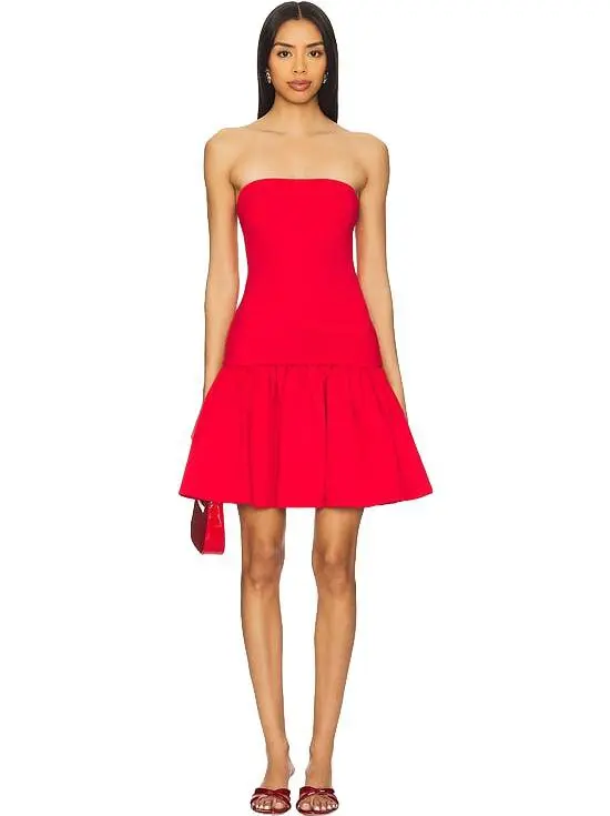 Alice + Olivia Oriana Mini Dress - Bright Ruby