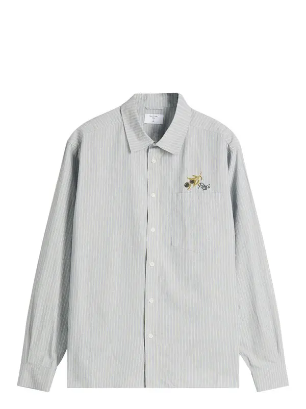 PERCIVAL Bari Oversized Pearce Shirt - Blue Stripe