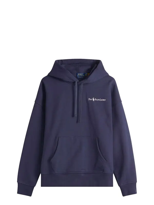 Ralph Lauren Embroidered Chest Logo Hoodie - Cruise Navy
