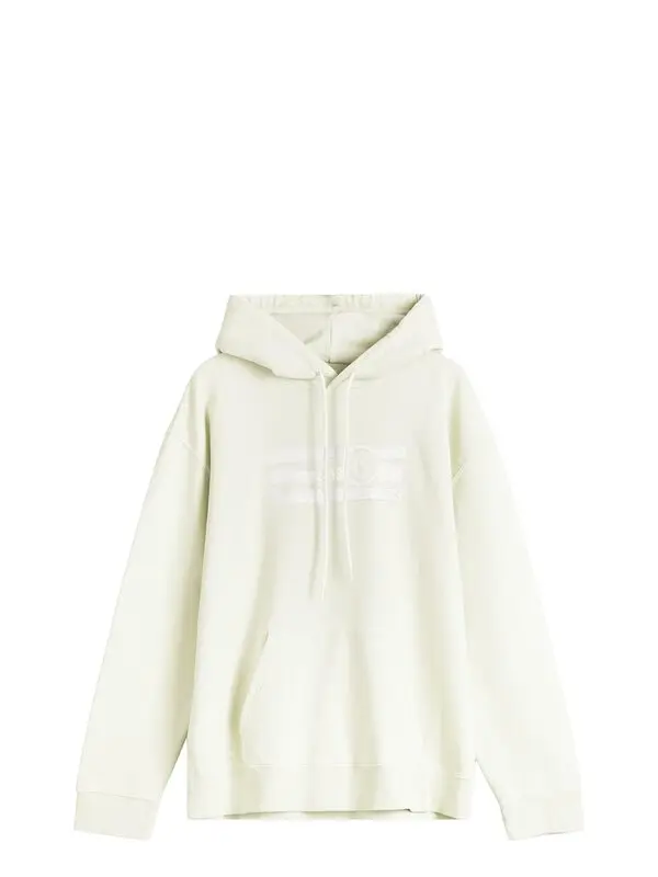 MAISON MARGIELA Printed Cotton Hoodie - Pistachio Green