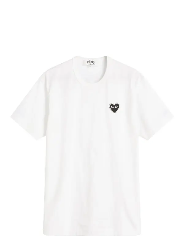 Play Comme Des Garcon Studded Heart T-shirt - White/black