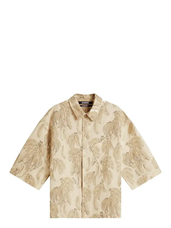 Jacquemus Banana Jacquard Canvas Short Sleeve Shirt - Multi