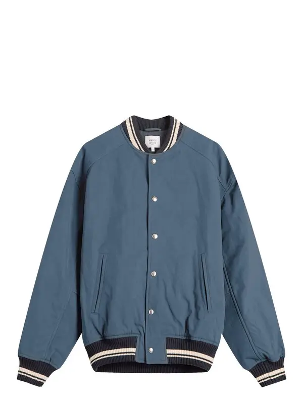 Maison Kitsuné Back Logo Teddy Jacket - Deep Navy