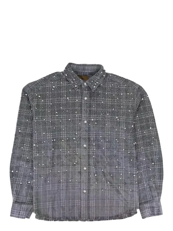 BIRTH OF ROYAL CHILD Rhinestone-embellished Shirt - Grey
