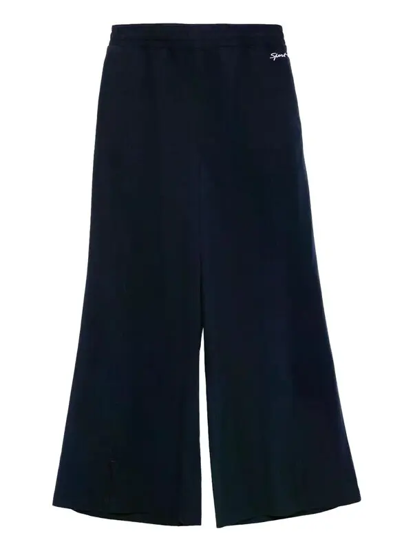 SPORT B. BY AGNÈS B. Logo-embroidered Wide Leg Pants - Blue