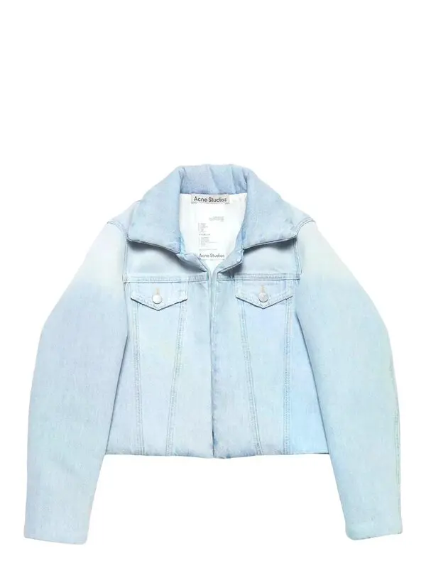Acne Studios Floral-lining Denim Jacket - Blue