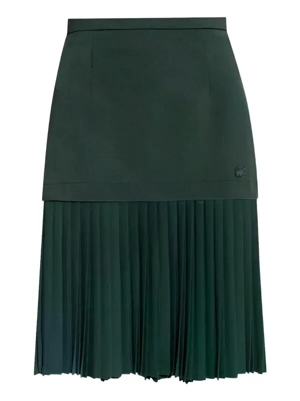 Lacoste Logo-patch Pleated Skirt - Green