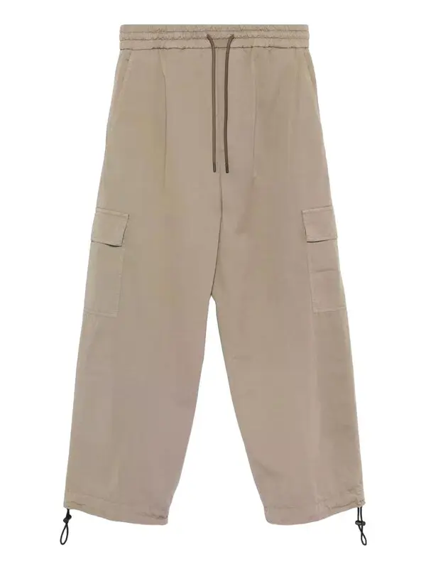 DONDUP Cotton Cargo Trousers - Brown