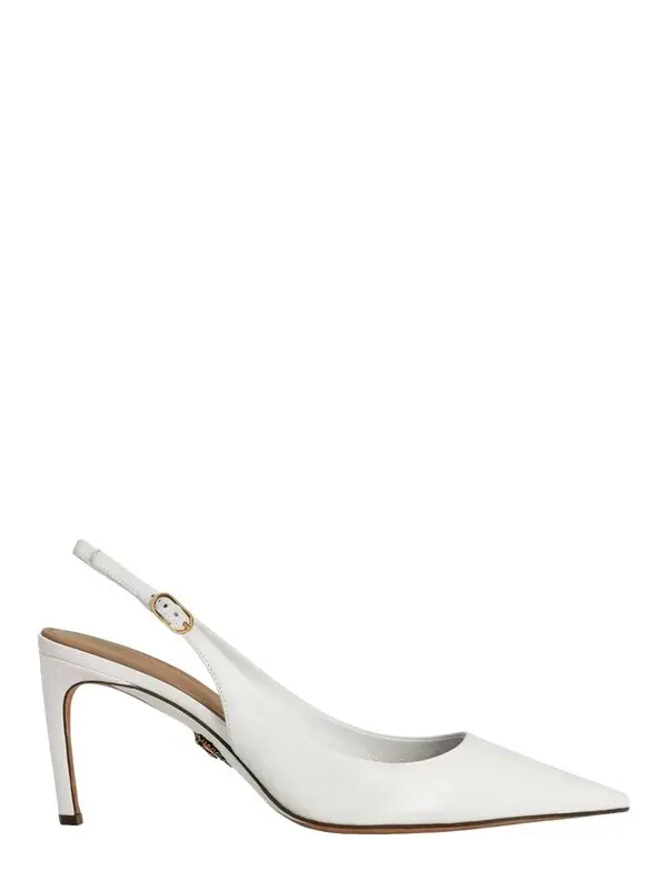Dolce & Gabbana Leather Slingback Pumps - White
