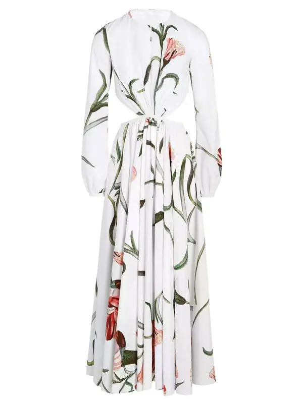 Giambattista Valli Floral Print Cotton Dress - White