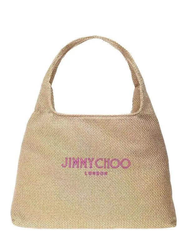 JIMMY CHOO Large Beach Hobo Tote - Neutrals
