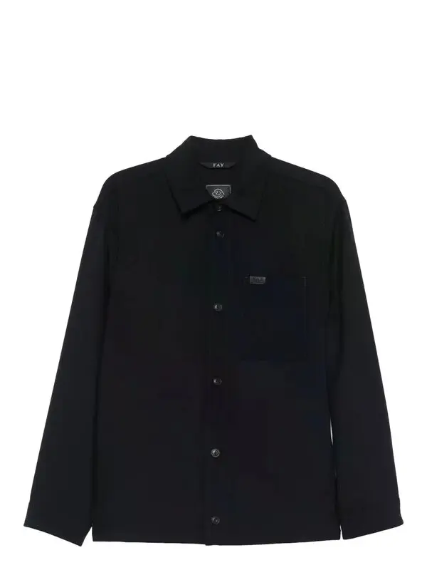 FAY Wool Overshirt - Blue