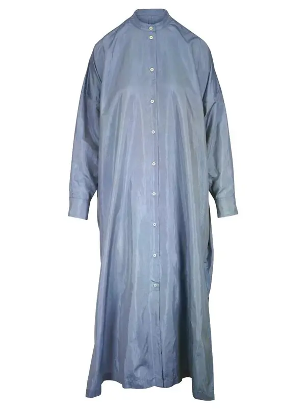 JIL SANDER Satin Shirt Dress - Blue