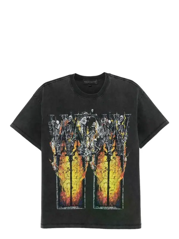 WHO DECIDES WAR BY EV BRAVADO Ember Chapel T-shirt - Black
