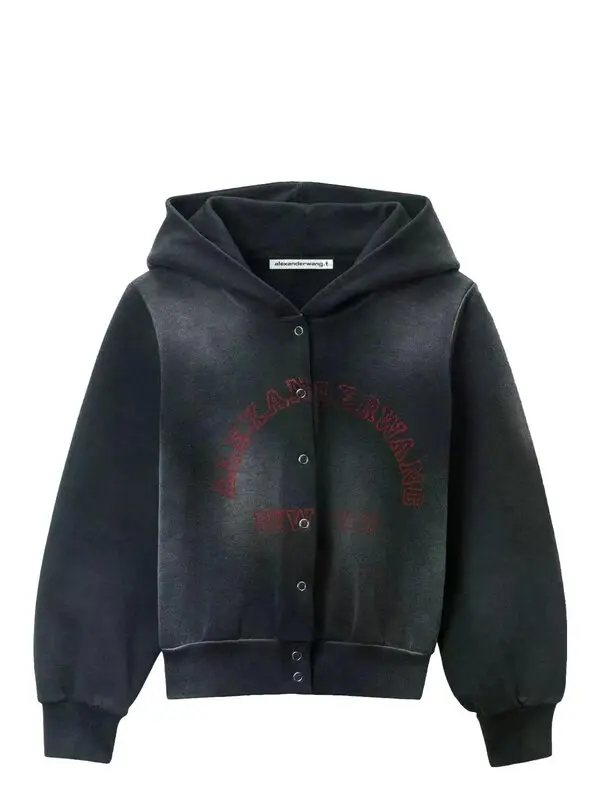 Alexander Wang Distressed Hooded Jacket - Black