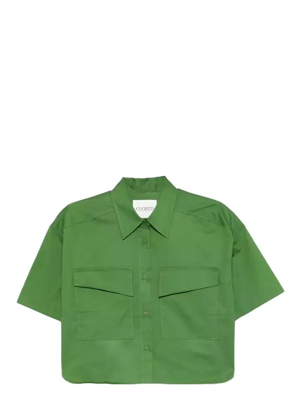 Closed Poplin Shirt - Green