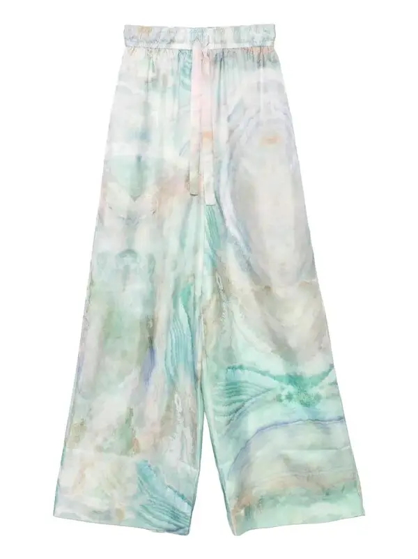 Zimmermann The Illuminate Wide-leg Trousers - Blue