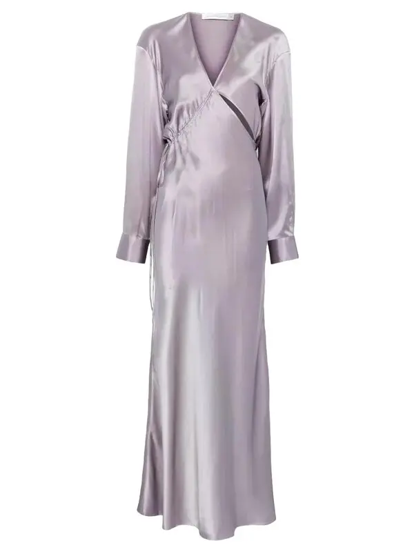 Christopher Esber Cross-cut Silk Maxi Dress - Purple