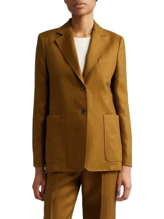 Max Mara Guglia Linen Blazer - Olive Green