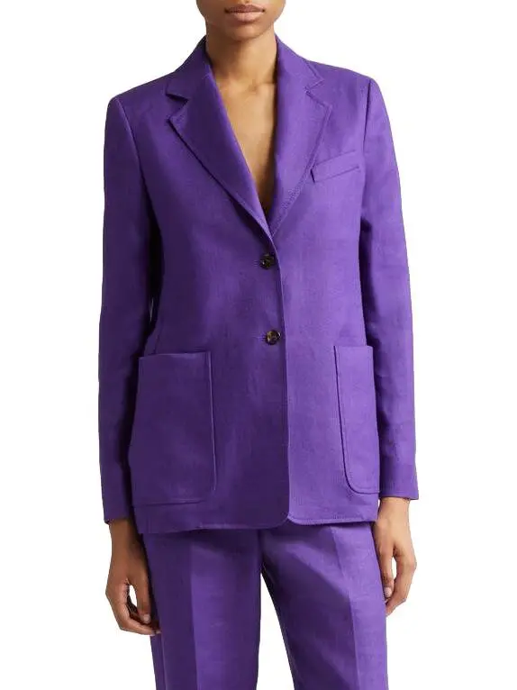 Max Mara Guglia Linen Blazer - Purple