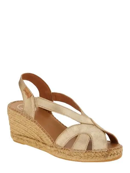 TONI PONS Lucia Espadrille Wedge Sandal - Champagne