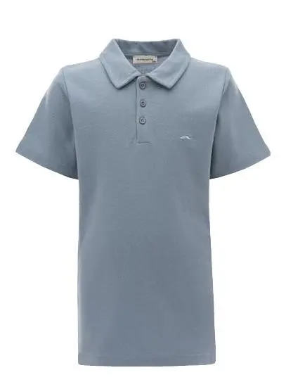 MOUSTACHE Solid Polo Shirt - Blue