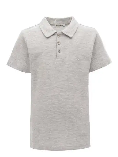 MOUSTACHE Solid Polo Shirt - Grey