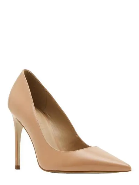 Steve Madden Leather Pointed Toe Pumps - Tan Leather