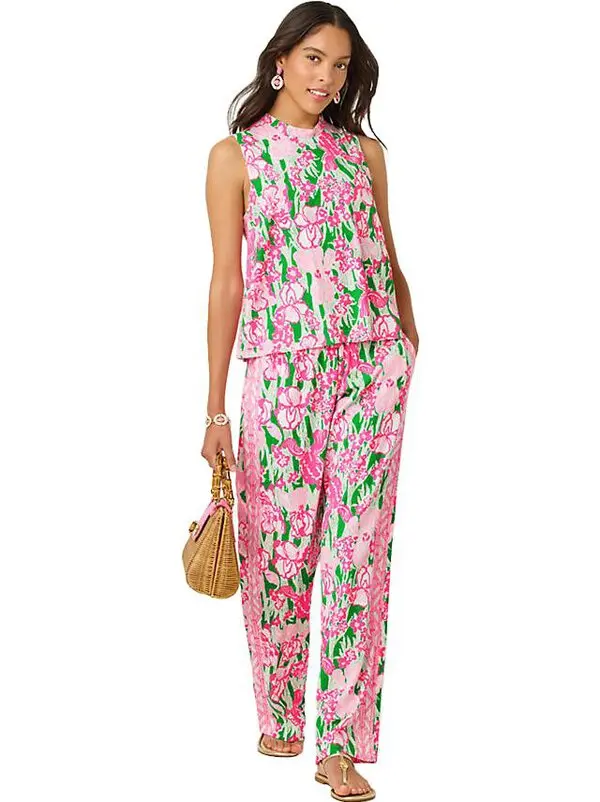 LILLY PULITZER 32' Bal Harbour Palazzo Pant - Putting Green Hannah Engineered