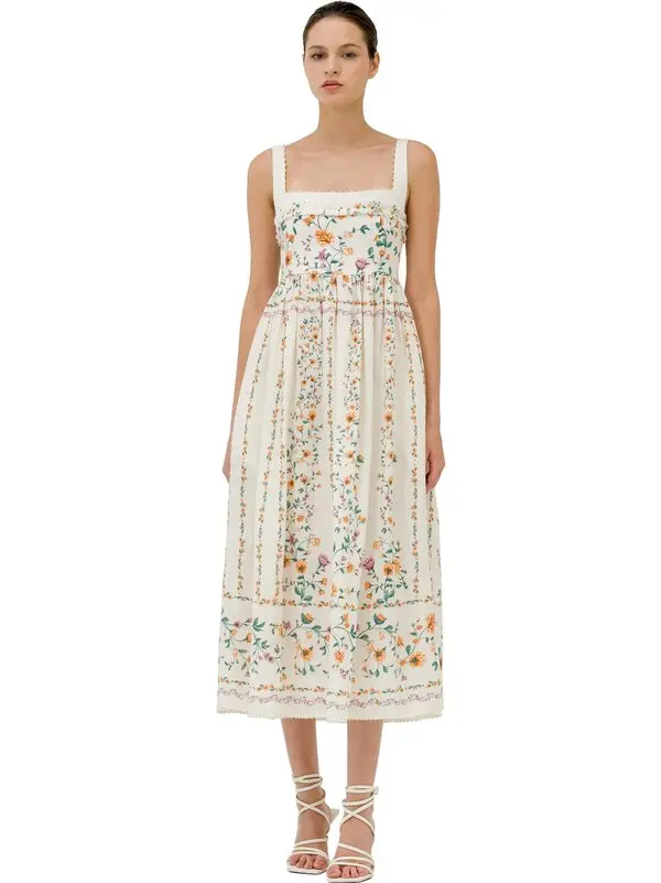 SUSPIRO Barbara Chinesis Midi Dress - Multicolor