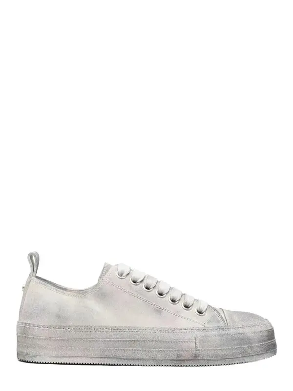 ANN DEMEULEMEESTER Distressed-finish Sneakers - Grey