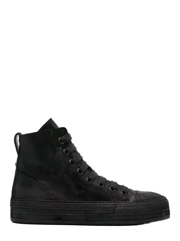 ANN DEMEULEMEESTER Coated-finish Sneakers - Black