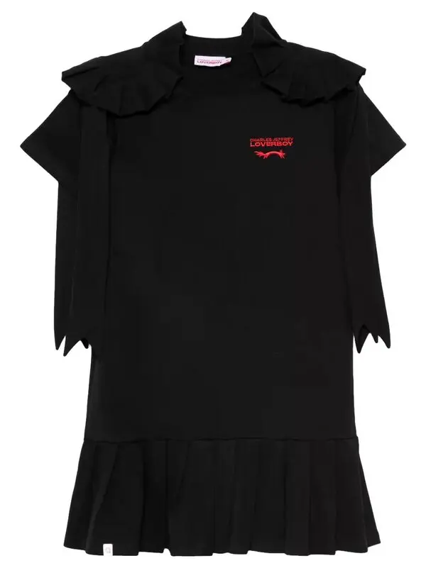 CHARLES JEFFREY Rosette Mini Dress - Black