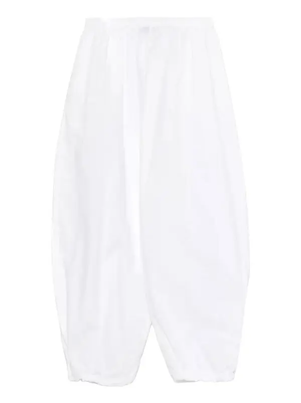 Pinko Cotton Tapered Trousers - White