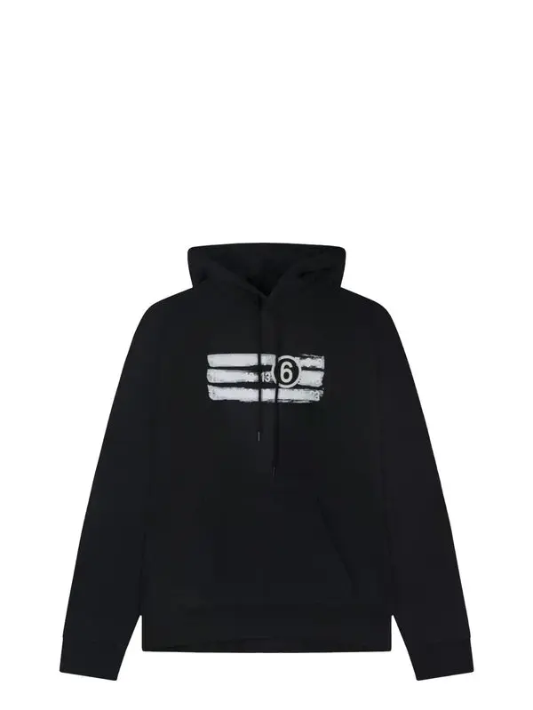 MAISON MARGIELA Logo-print Hoodie - Black