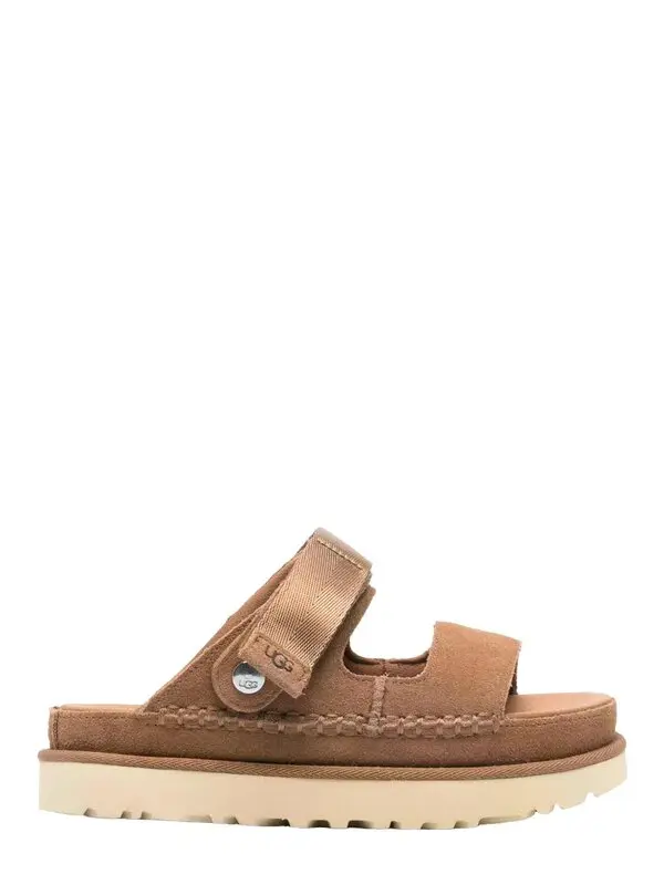 UGG Goldenstar Glide Suede Sandals - Brown