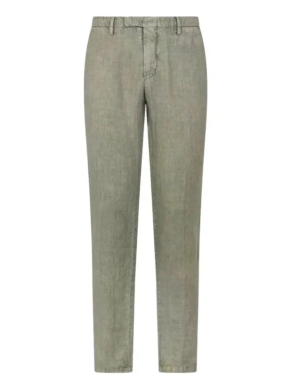 Boglioli Linen Chino Trousers - Green