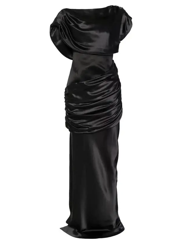 Giuseppe Di Morabito Silk Maxi Dress Set - Black