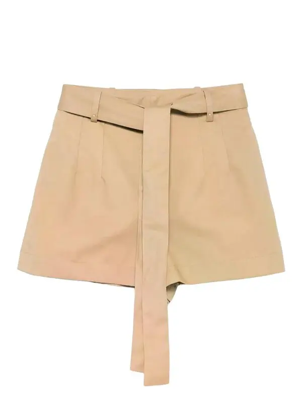 Moncler Belted Shorts - Brown