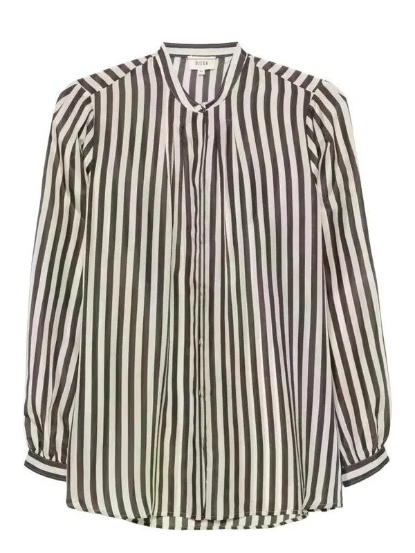 DIEGA Conra Striped Shirt - Brown
