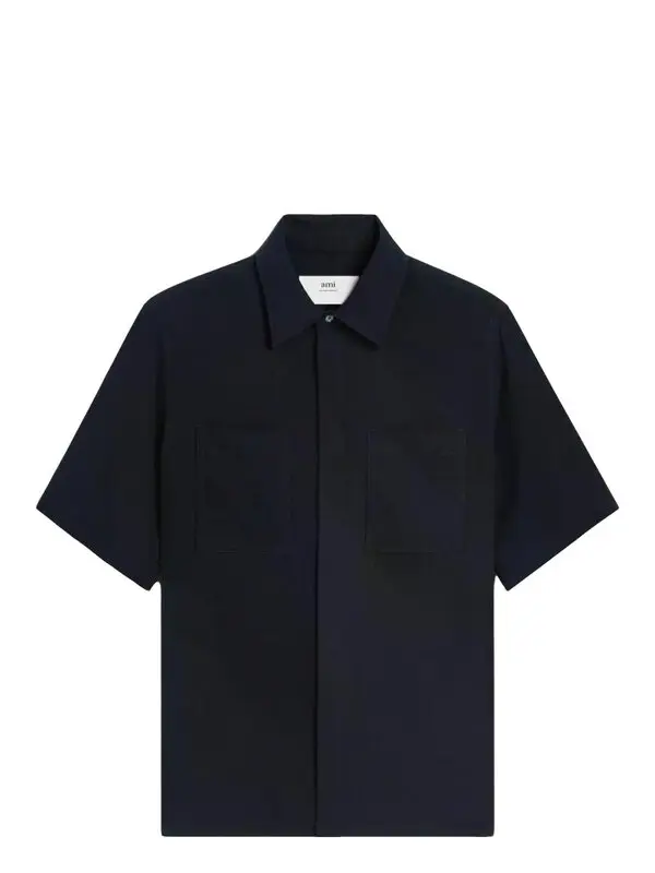 AMI Paris Short-sleeved Shirt - Blue