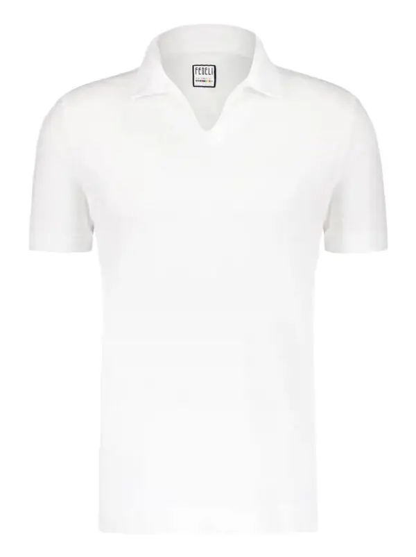 Fedeli Cotton Polo Shirt - White