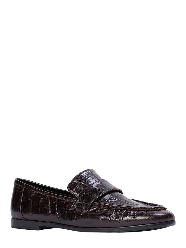 BLACK SUEDE STUDIO Loafer Flats - Brown Eel