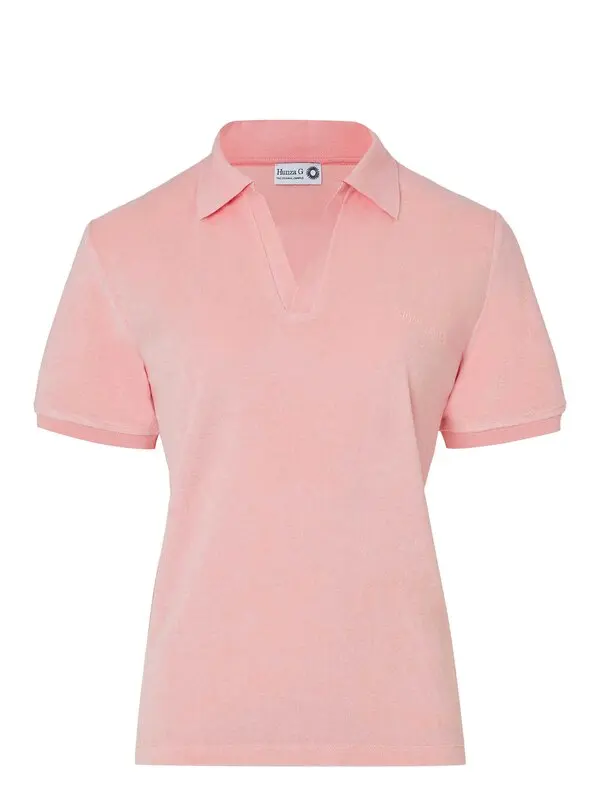 Hunza G Terry Towelling Polo - Pink